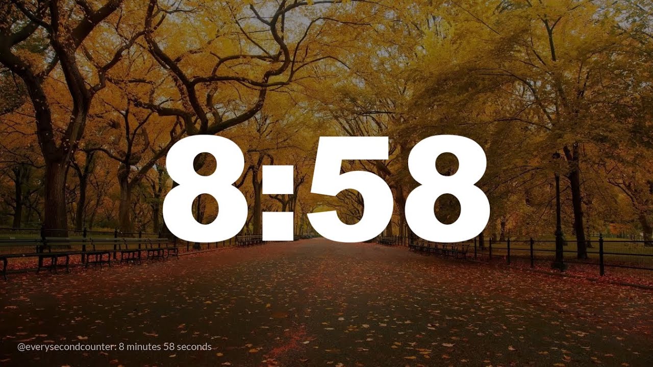 8 minutes 58 seconds [538 secs] clock timer countdown || Alarm Focus ...