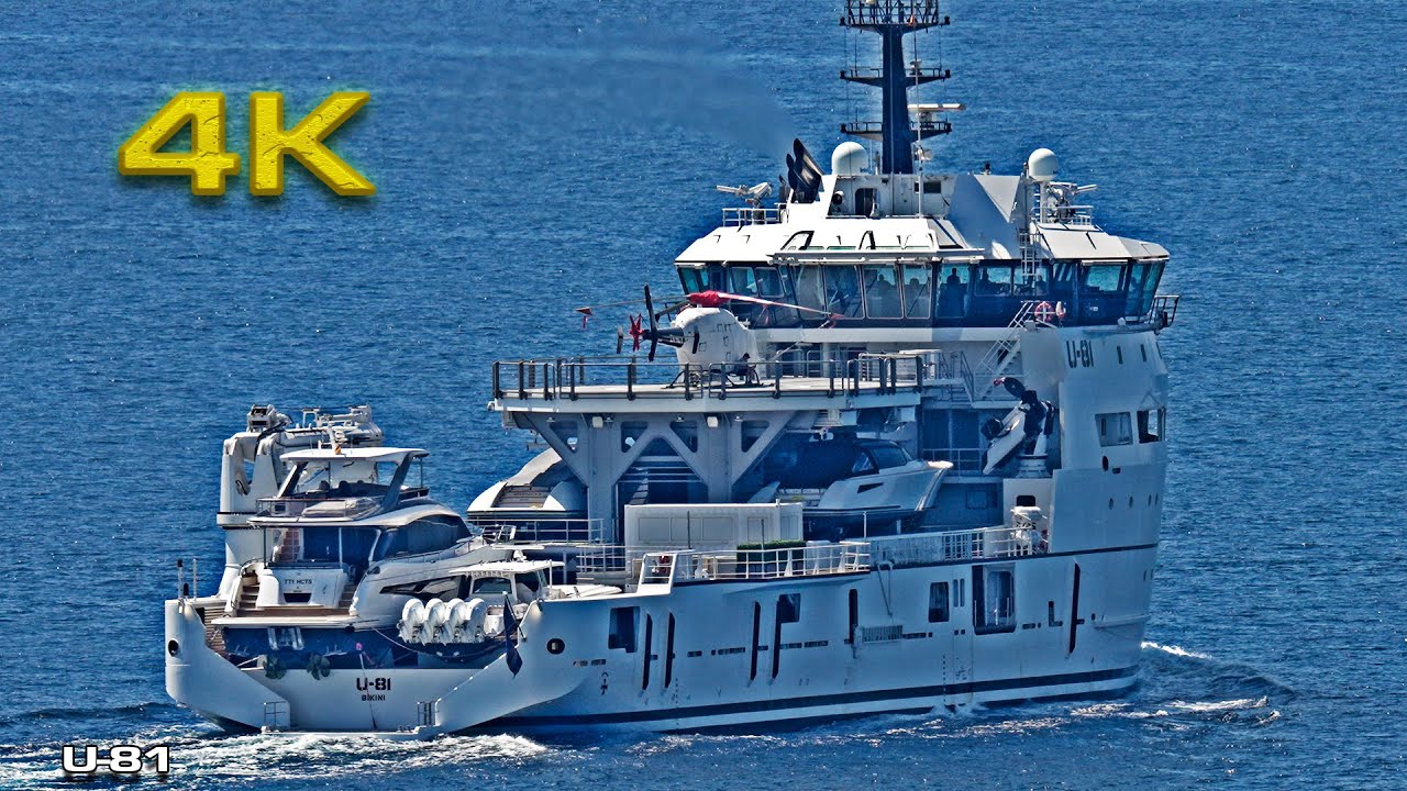 U-81 SuperYacht Departure Cartagena - YouTube