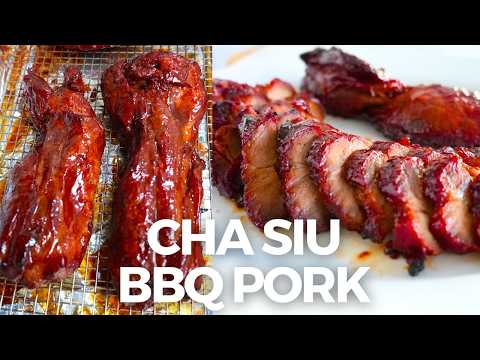 Cha Siu 叉燒 Cantonese BBQ Pork 😋 Oven Roasted + No Artificial Food Coloring!