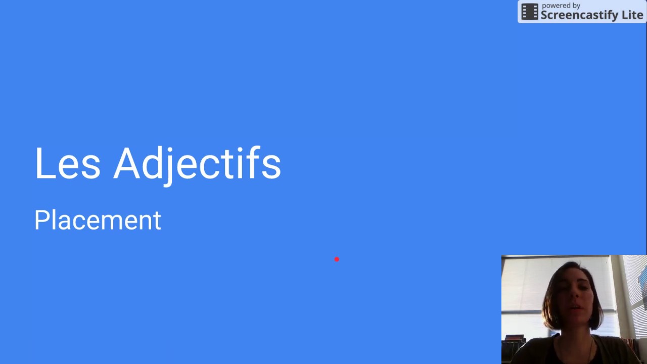 Les Adjectifs: Placement - YouTube