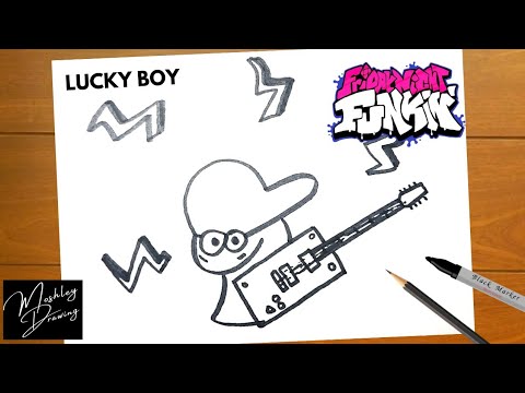 How to Draw LUCKY BOY from Friday Night Funkin Mod - FNF Characters ...