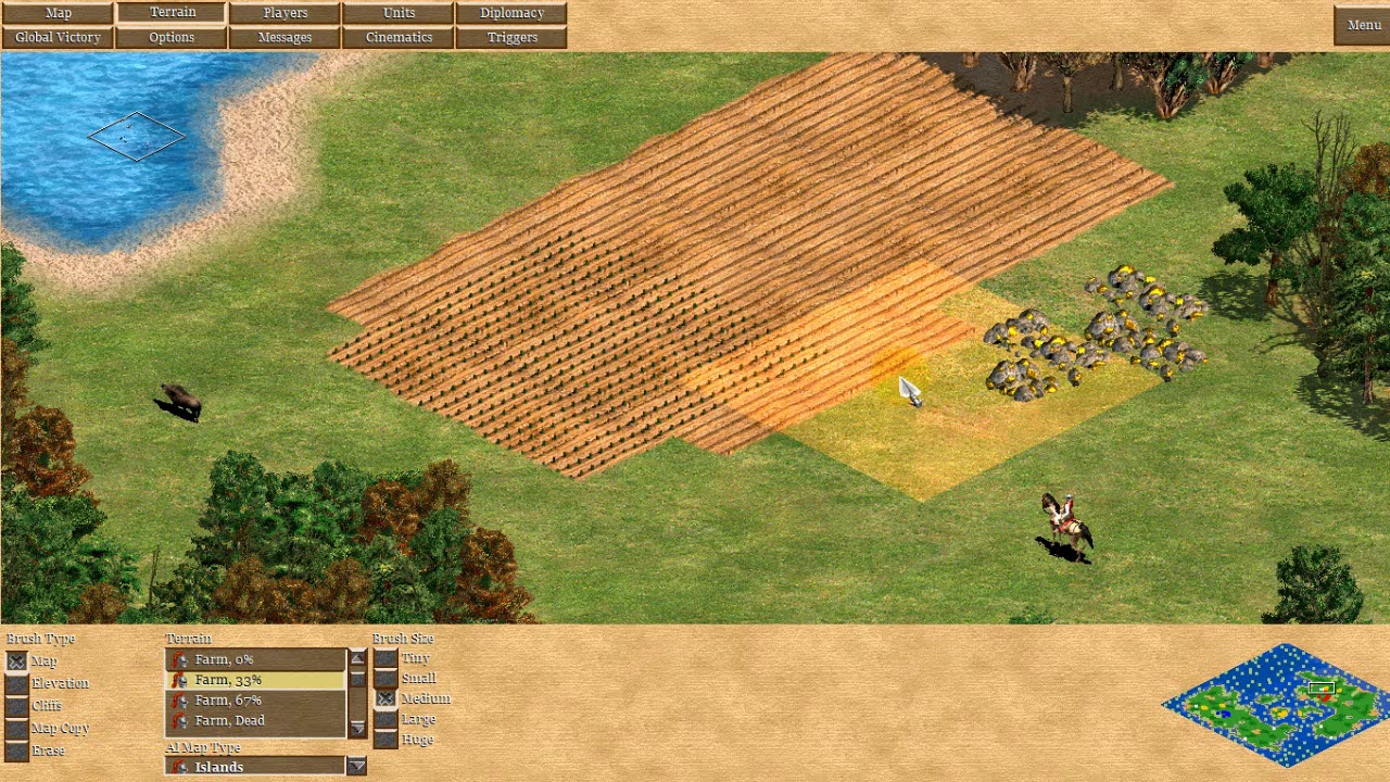 HƯỚNG DẪN CƠ BẢN TẠO BẢN ĐỒ (MAP EDITOR) GAME AOE II HD - YouTube