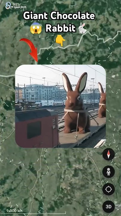 Giant Chocolate Rabbit 🐰🤯 on google maps and google earth 🌎 #shots # ...