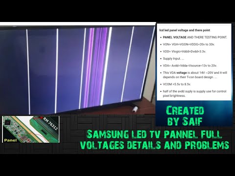 Samsung Led tv panel Repair, Samsung led tv pannel voltages details ...