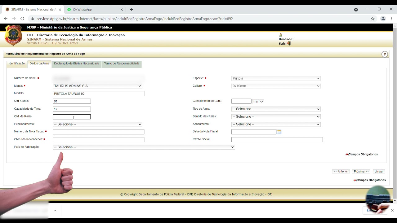 Passo a Passo de como solicitar o registro de ARMA de Fogo pela Policia Federal (CRAF). PARTE 1 ...
