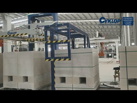 Fully automatic strapping machine AAC blocks 2 | Hệ đóng đai tự động ...