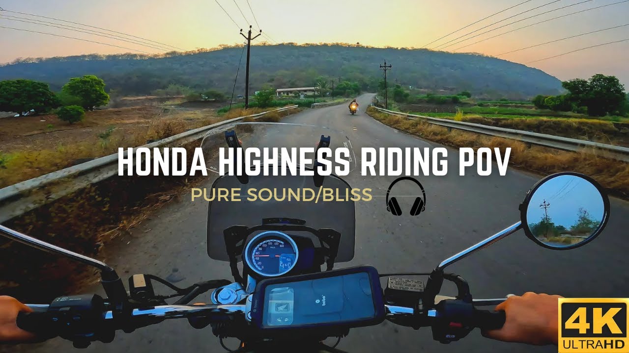 Honda Highness CB350 Pure Riding Sound | Bliss | A Relaxed Morning Ride ...
