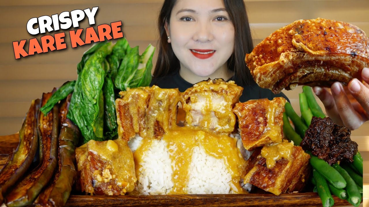 INDOOR COOKING | CRISPY PORK KARE KARE | FILIPINO FOOD | MUKBANG ASMR ...