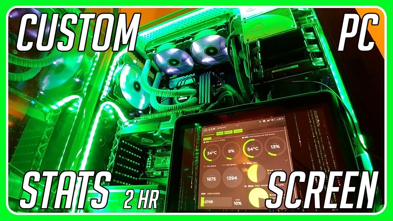 [Chillout] 2 Hours Custom PC Stats Screen - YouTube