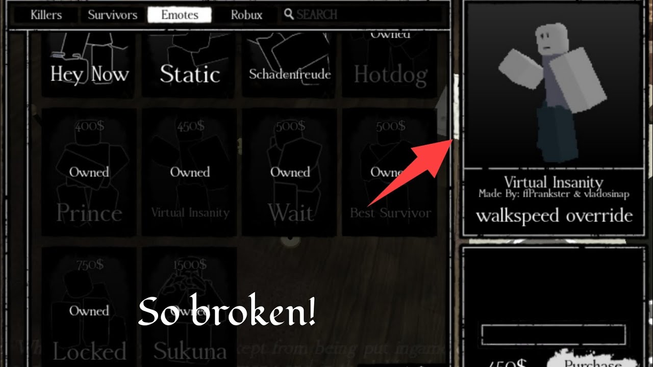 New virtual insanity emote bait in using guest #forsaken - YouTube