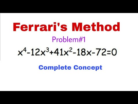26. Ferrari's Method | Problem#1 | Complete Concept | Most Important ...