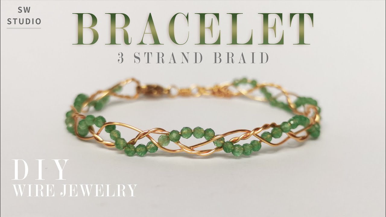 3 Stand Braid Bracelet/Easy Bangle/ Easy Bracelet/Wire Wrap Bracelet ...