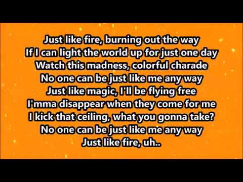 Pink - Just Like Fire ( Karaoke + Lyrics ) - YouTube