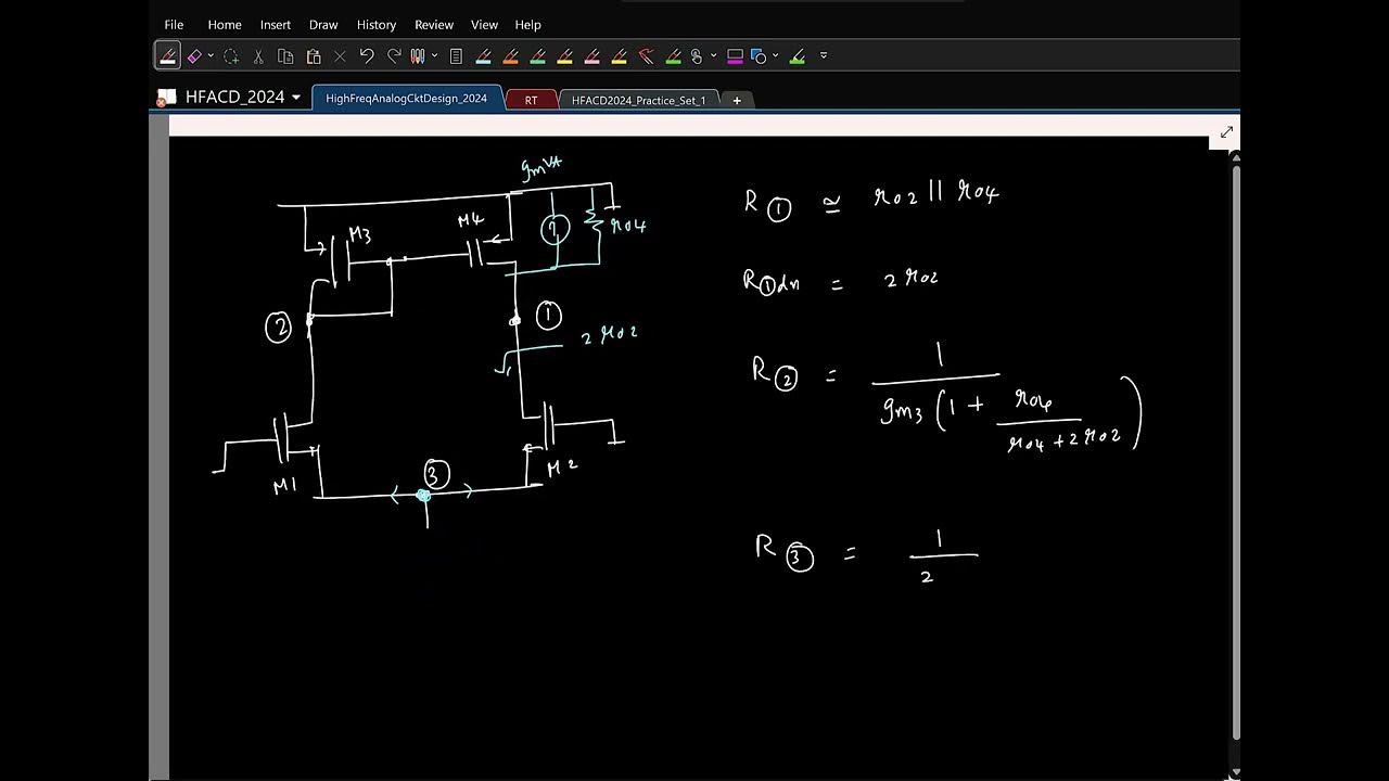 Lecture 5(c): Recap of small-signal impedances at each node in the five-transistor OTA - YouTube