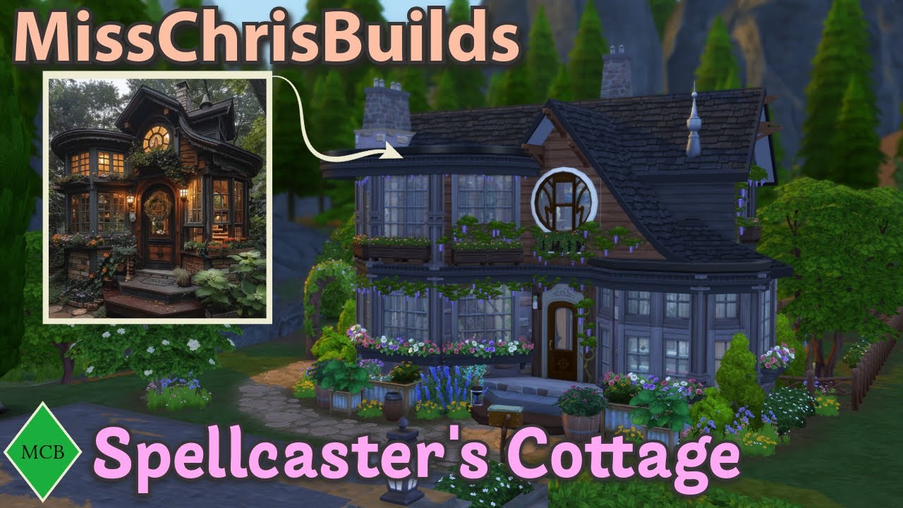 🔮 Spellcaster Cottage // Sims 4 Speed Build - YouTube