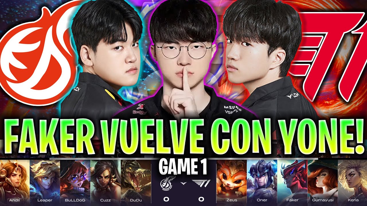 FAKER VUELVE CON YONE EN LA LCK!😱 | KDF vs T1 Game 1 LCK Summer 2024 - YouTube