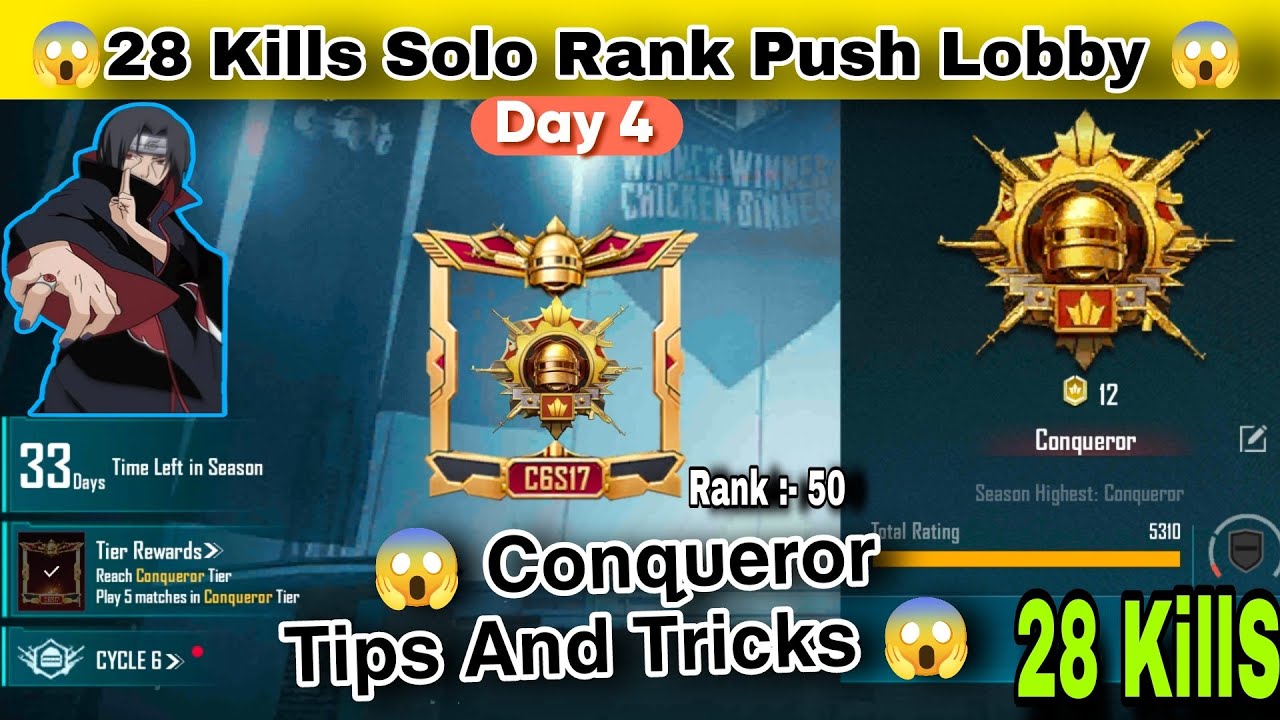 🇮🇳Day 4 - 28 Kills and Pro Tips | Mastering BGMI Solo Ranks Best ...