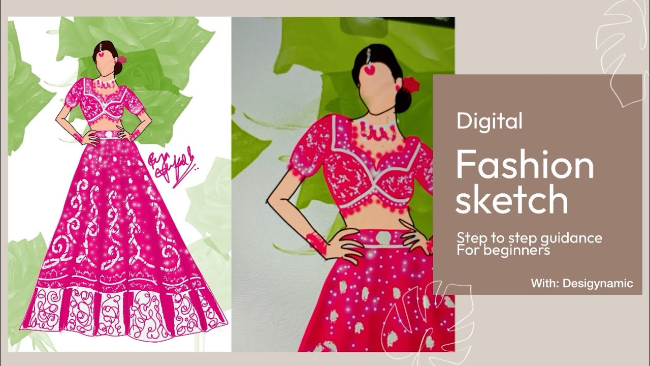 Digital fashion illustration / step to step guidance / beginner series ...
