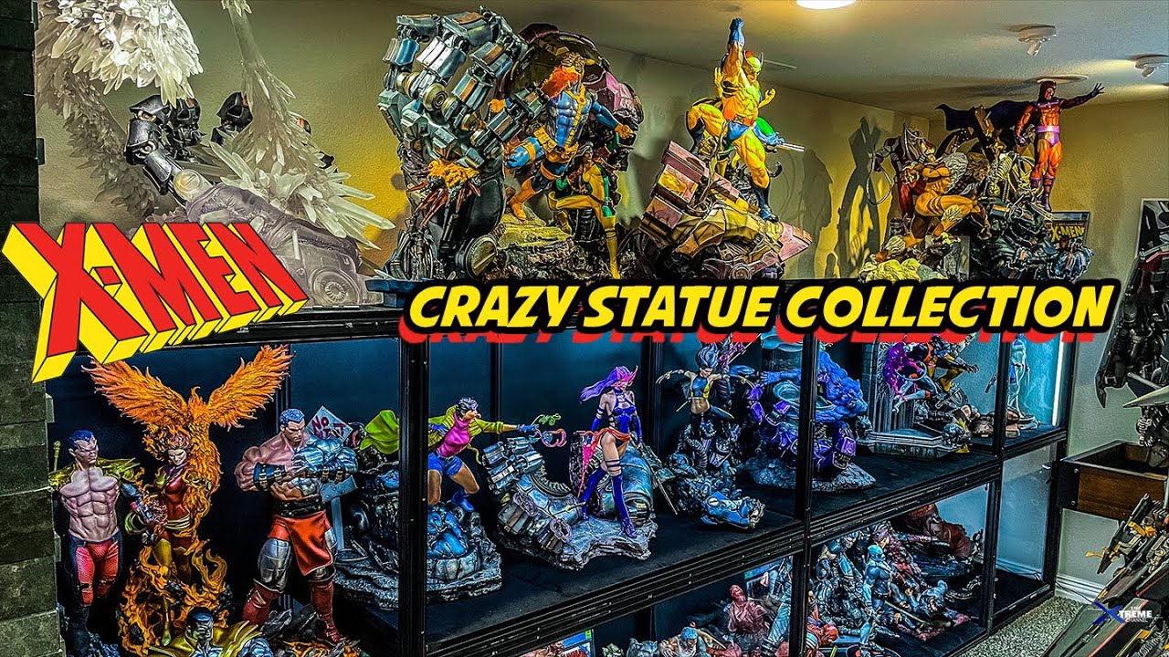 Man Cave Room Tour with GIANT CRAZY X-MEN STATUES! - YouTube