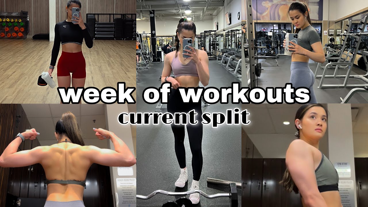 WEEK OF WORKOUTS: My Current Split and 6-Month Progress! - YouTube