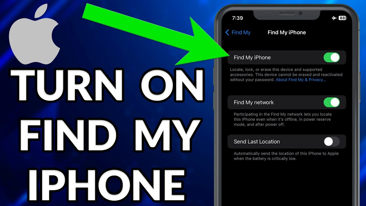 How To Turn On Find My IPhone YouTube