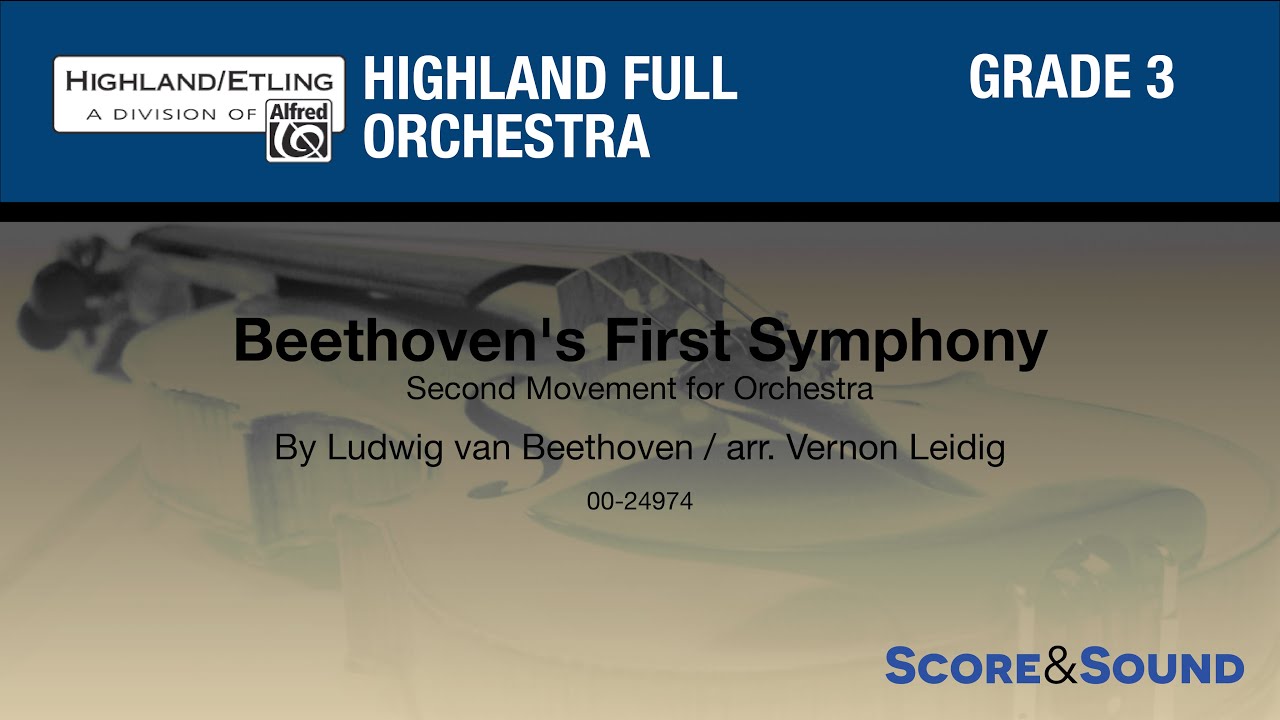 Beethoven's First Symphony by Vernon Leidig - Score & Sound - YouTube