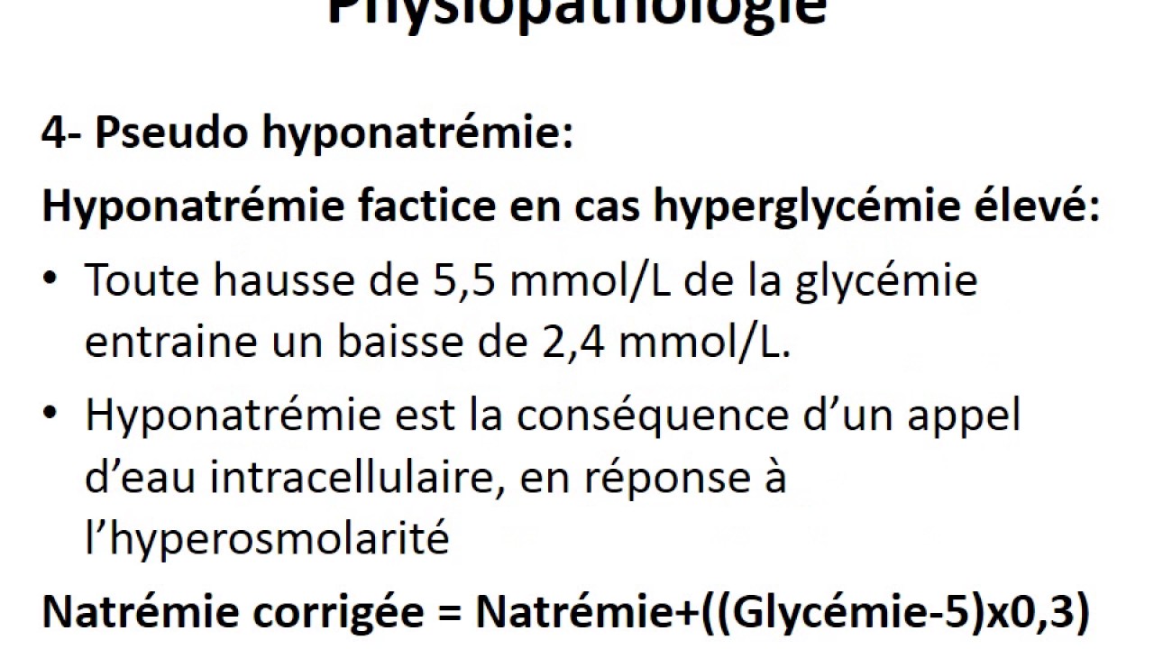 Hyponatrémie - YouTube
