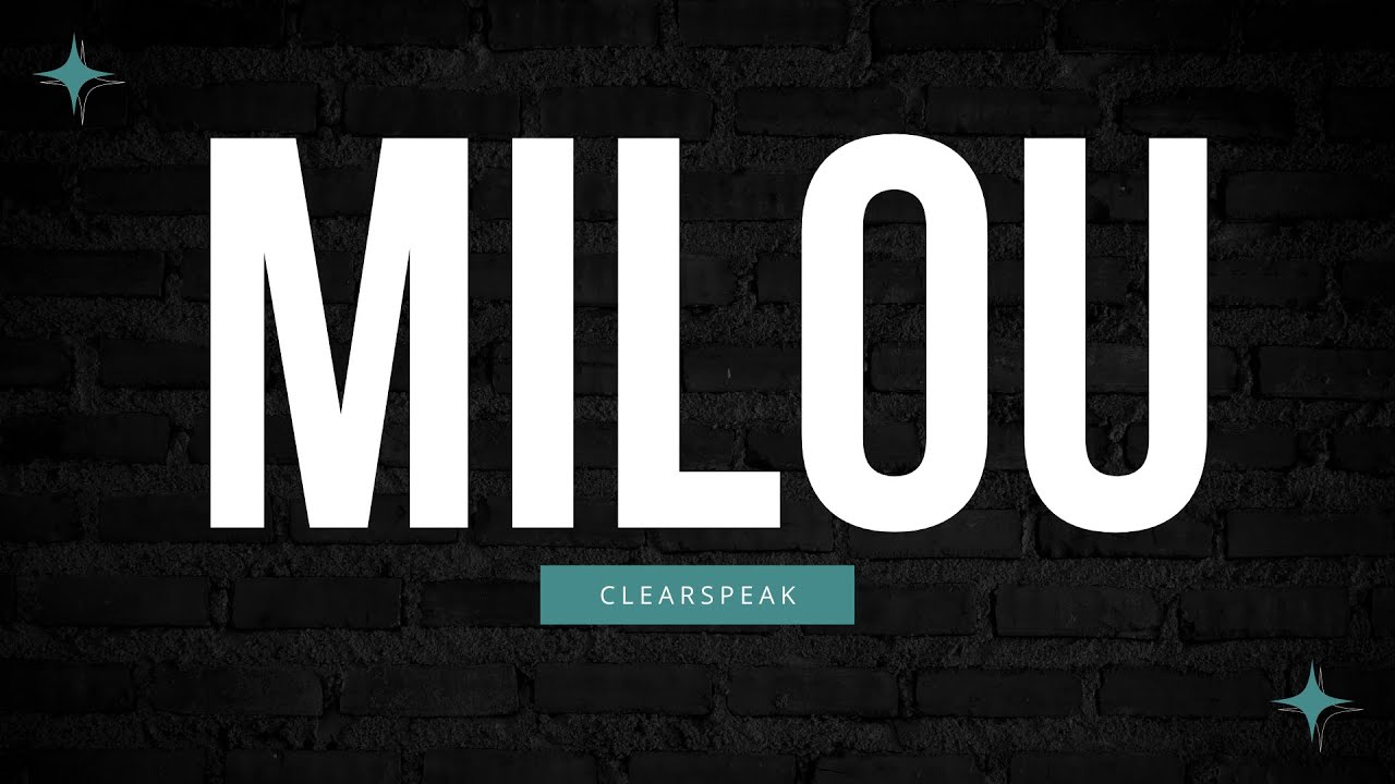 How to pronounce Milou - YouTube