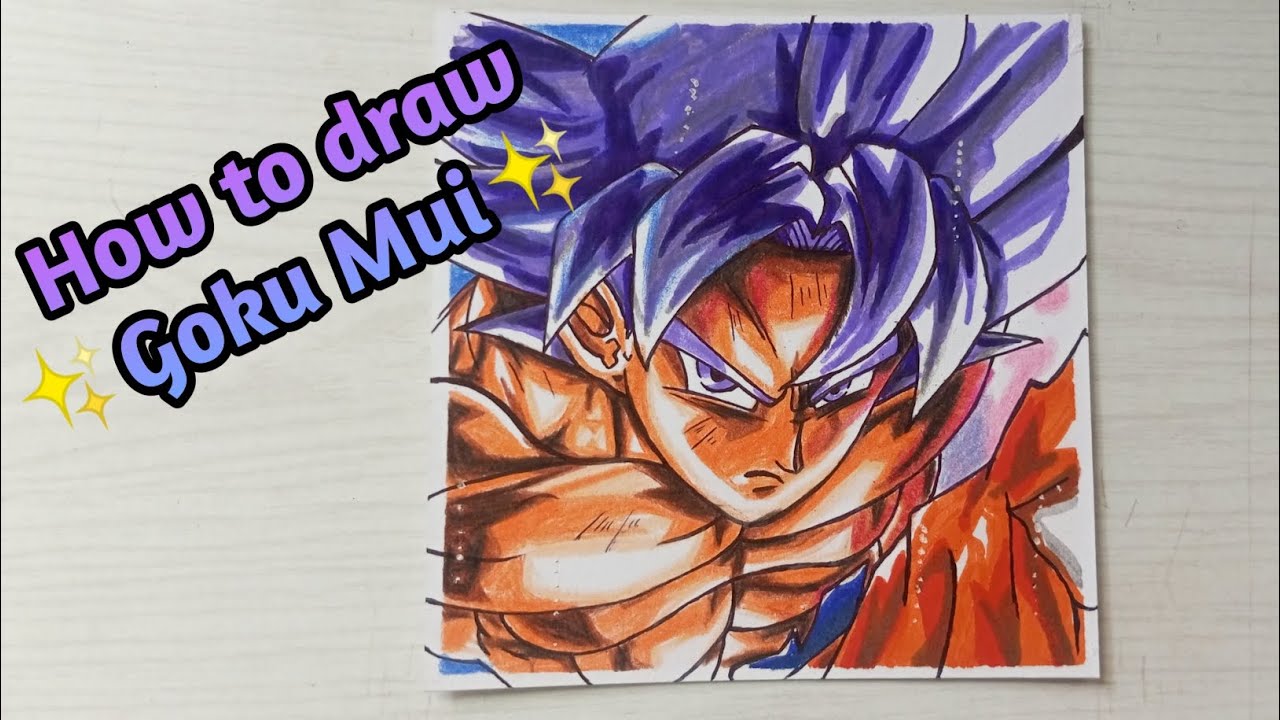 How to draw Goku mui pencil color #goku #drawing - YouTube