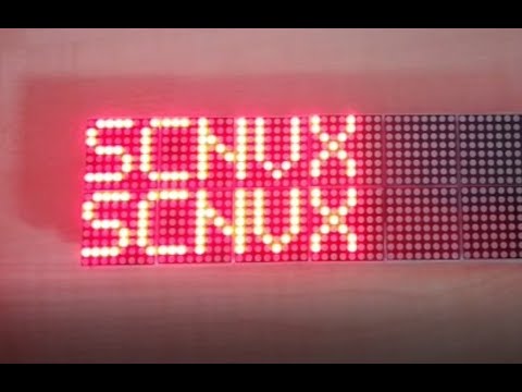 LED Dot matrix 64x16 - YouTube