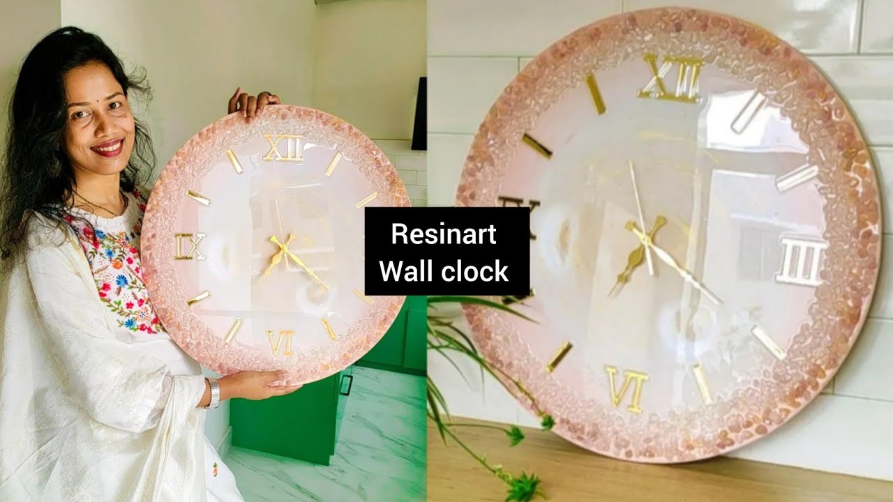 DIY Resin art Wall clock/Full tutorial video/#epoxy #resinart # ...