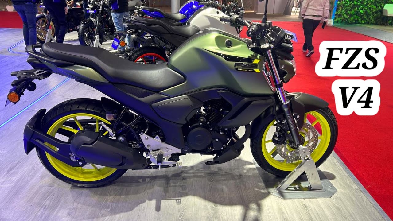 New Launch Yamaha Fzs v4.0 E20 Neon Color 2024 Model Detail Review ...