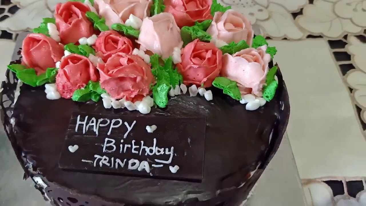 Flower buket cake 2 by ailia's cake - YouTube