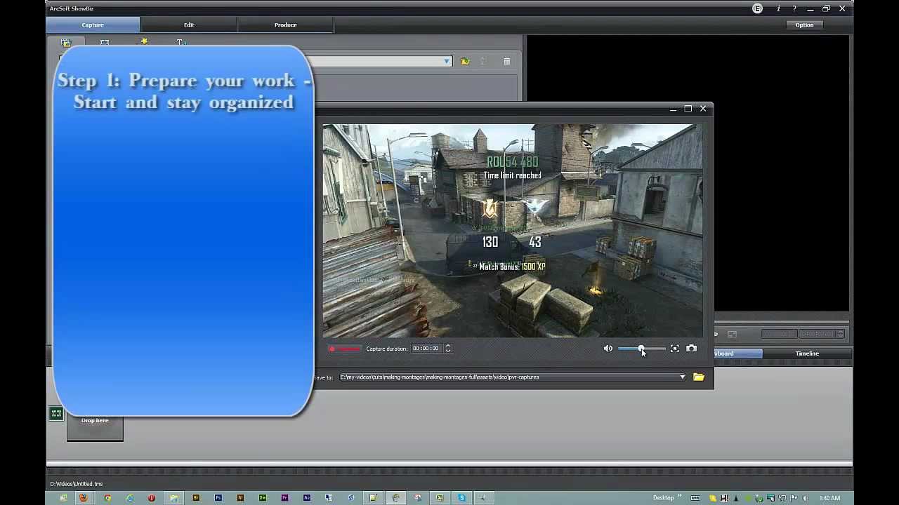 Make a Montage with Arcsoft Showbiz - Part 2 steps 1 and 2 - YouTube