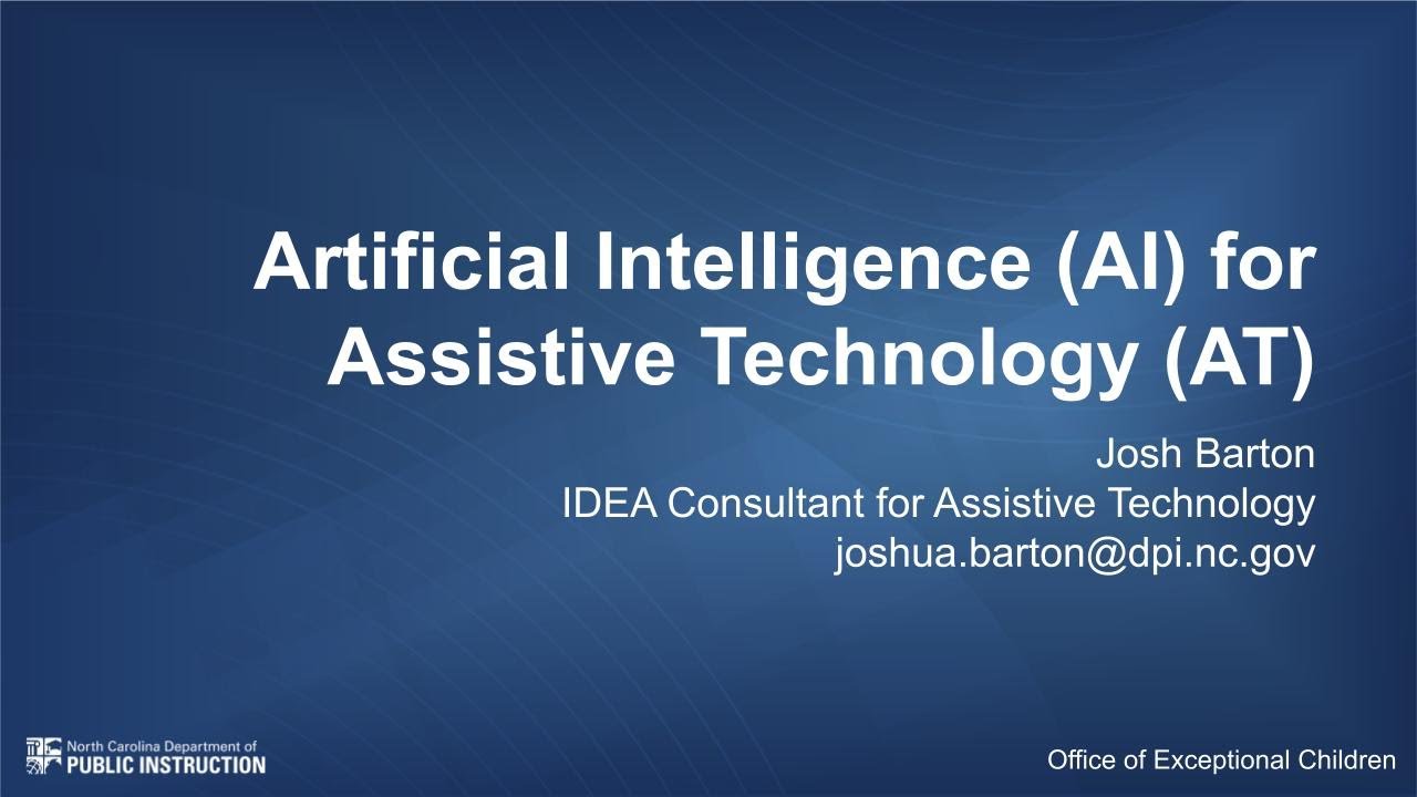 AI and Assistive Technology - YouTube