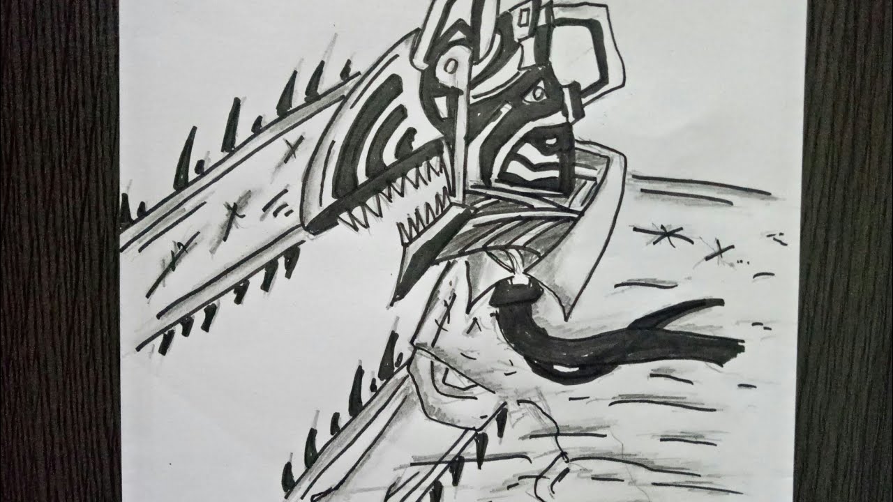 cara menggambar chainsaw man ll how to draw denji chainsaw man ll ...