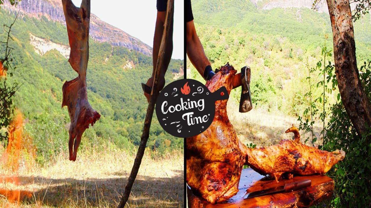 Ultimate Survival Feast Killing, Skinning & Cooking a Whole Goat in the ...