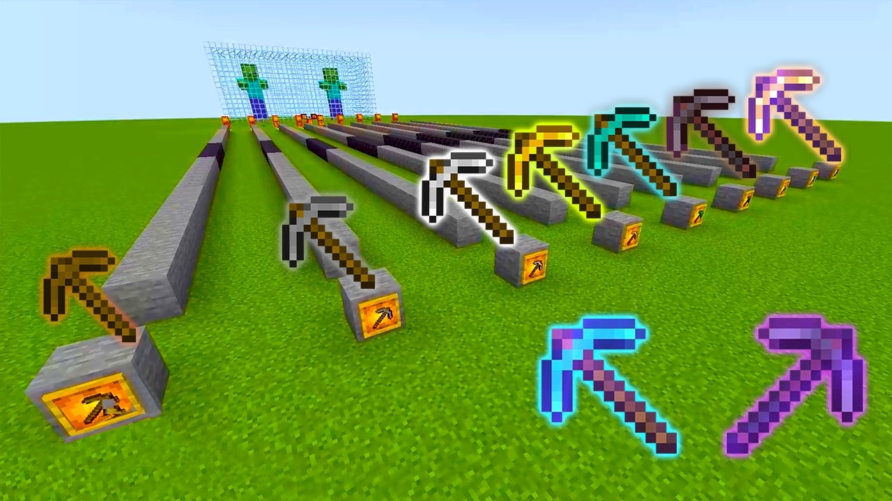 Which Pickaxe is Strongest in Minecraft? ⛏️ - YouTube