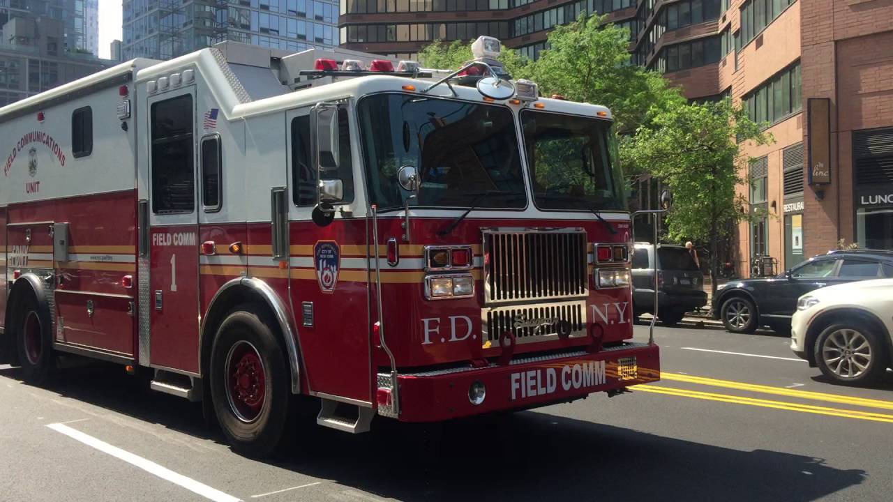 BRAND NEW FDNY FIELD COMM 1, GIVES ME FRIENDLY WAVE, WHILE TAKING UP ...