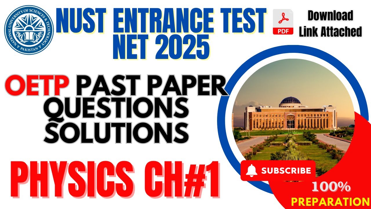 NUST Entrance Test NET 2025 : Physics Past Paper Questions Solutions ...