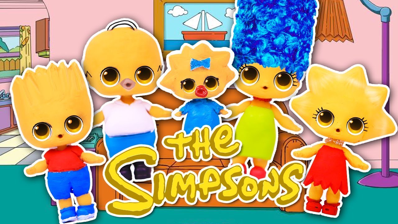 The SIMPSONS 🛋 HOMER, MARGE, BART, LISA & MAGGIE with LOL SURPRISE ...