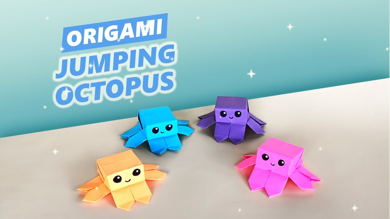 Origami Jumping Paper Octopus | How To Make A Fidget Toy - YouTube