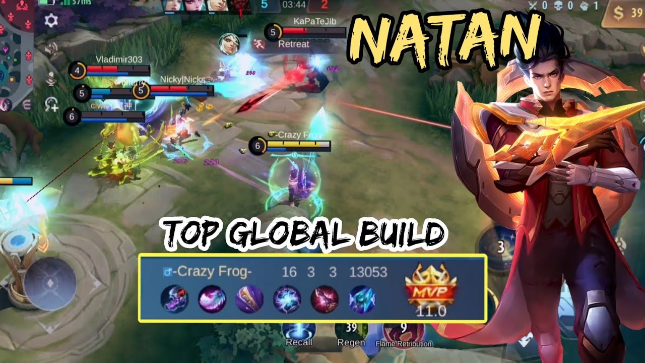 16 Kills! Natan Jungle Gameplay | Top Global Build | Mlbb - YouTube