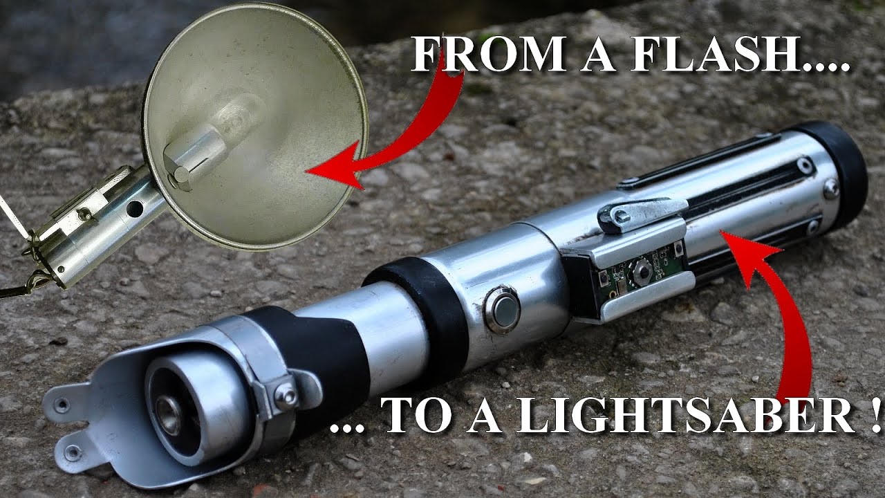 How I turned a FLASH into a combat ready LIGHTSABER !? - YouTube