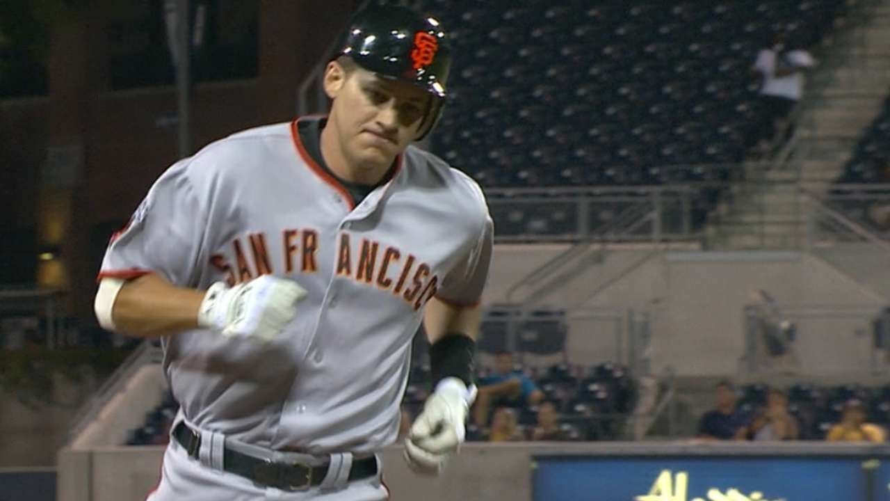 Brett Pill launches his first Major League home run - YouTube