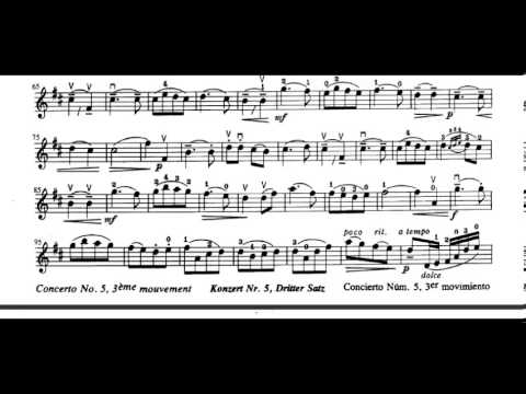 Concerto No. 5, 3rd Movement (F. Seitz) violin sheet music - YouTube