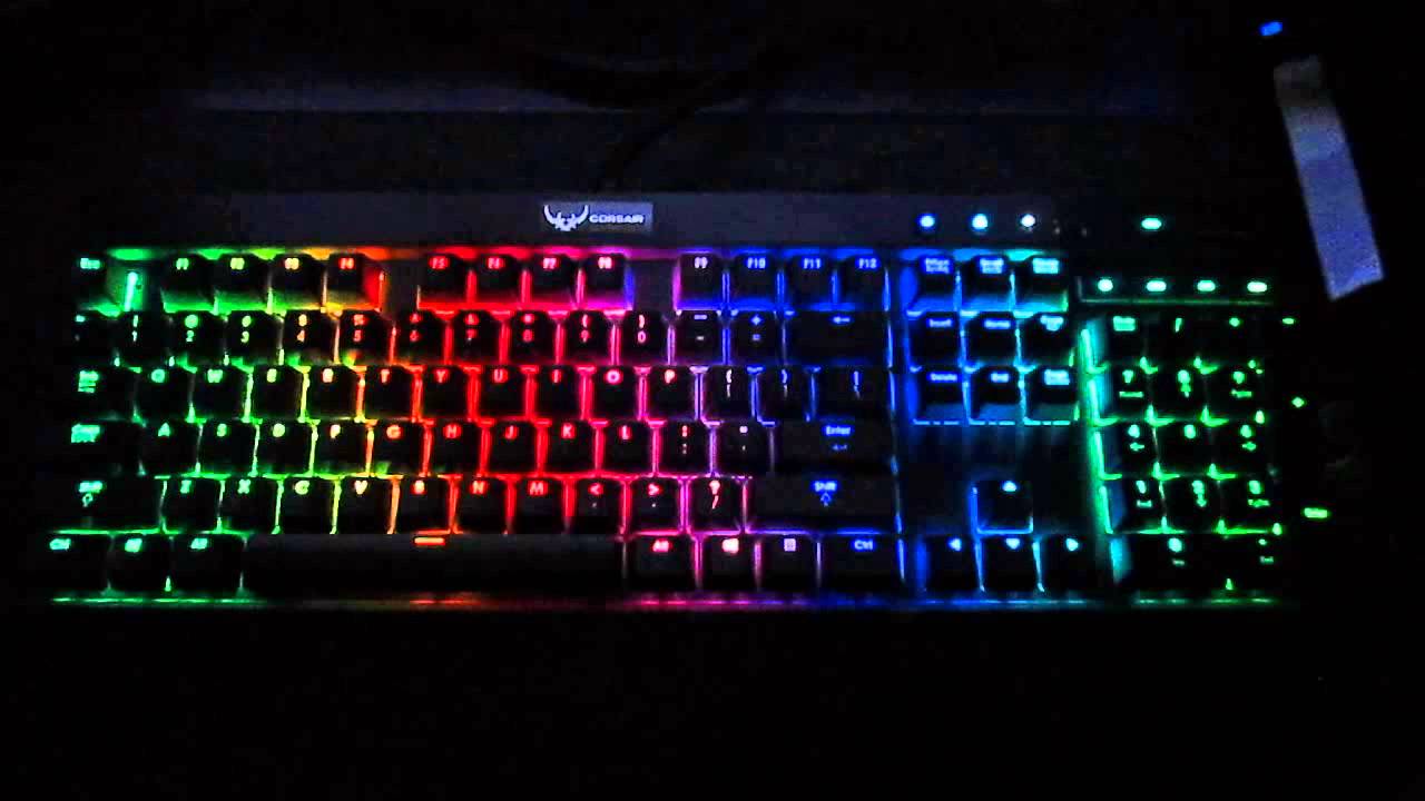 Corsair K70 RGB Rainbow Effect - YouTube