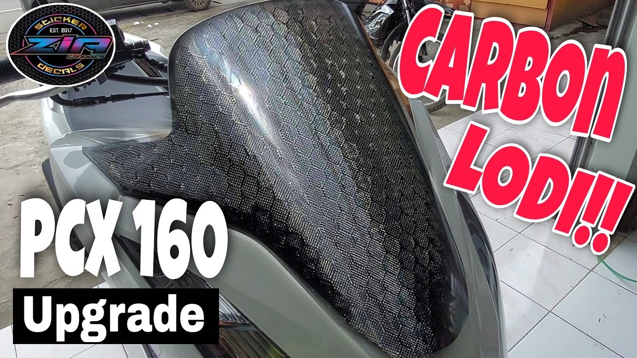 HONDA PCX 160 / CARBON DECALS SA WINDSHIELD NA GASGASIN - YouTube