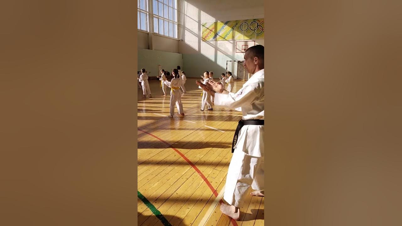 Sanchin kata 三戦（サンチン) Uechi ryu karate do Hozonkai GilManShin Dojo Sensei and his little ...
