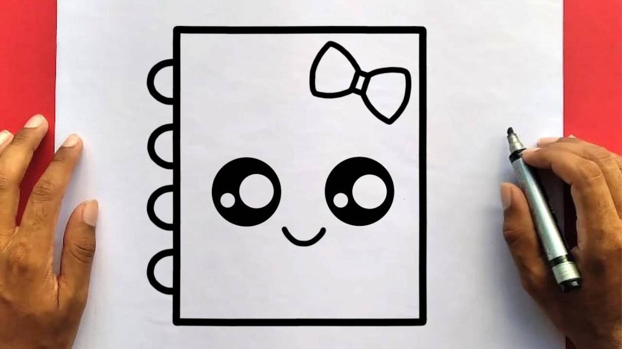 HOW TO DRAW A CUTE NOTEBOOK - YouTube